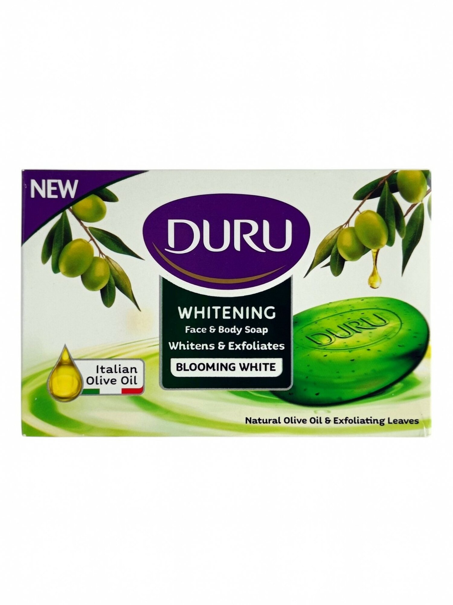 Мыло туалетное для тела и лица DURU NATURAL OLIVE BLOOMING WHITE 140г