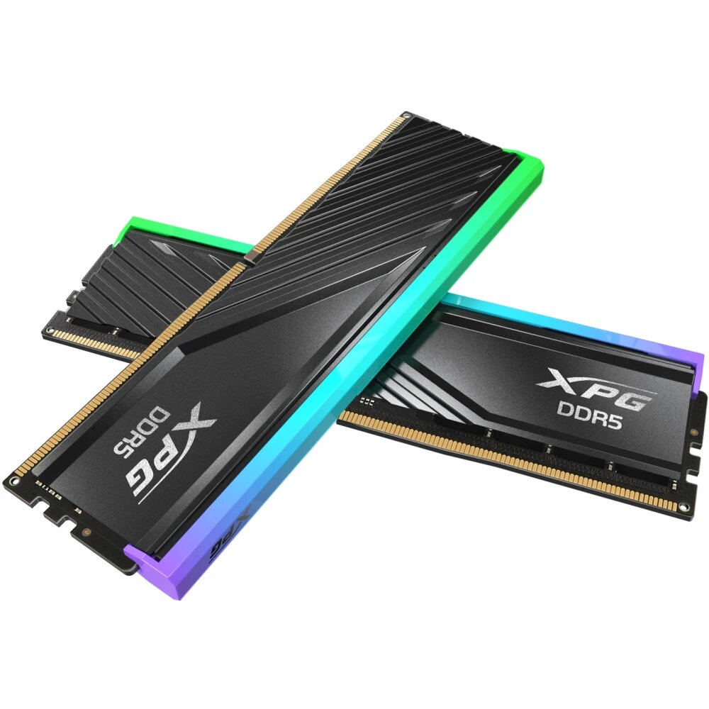 Модуль памяти DDR 5 DIMM 32Gb, 6000Mhz, ADATA XPG Lancer, RGB, CL36 (Kit of 2) (AX5U6000C3616G-DTLABRBK)