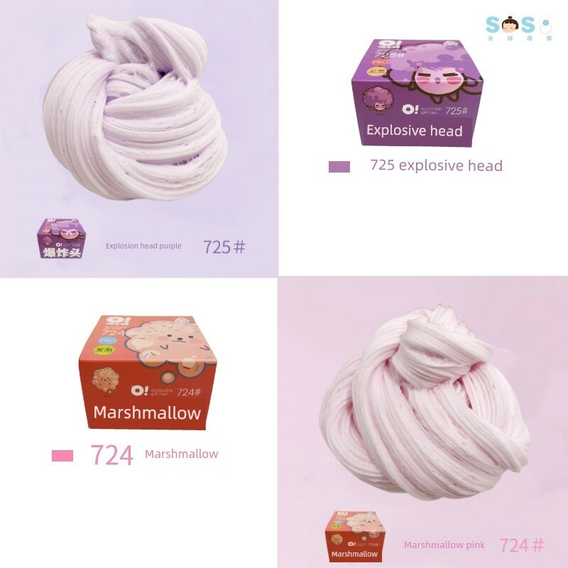Oslime Баббл Слим - Комбо Вкус Кокоса и Эксплозия Головы, 2 Упаковки, Игрушка для Снятия Стресса у Детей