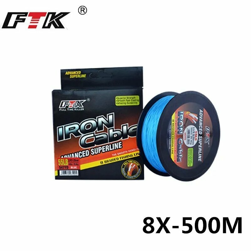 Плетеный провод X 8 PE, 1шт, 500м, 40.3кг, 0,40мм-0138