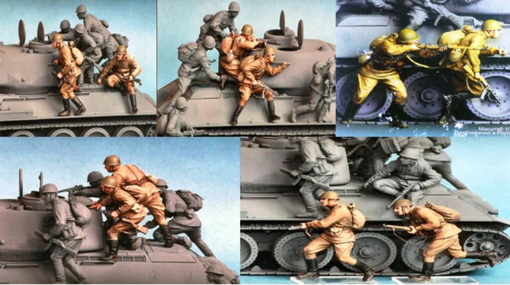 YTYIN 1/35 Военные фигурки советских солдат, 10 штук