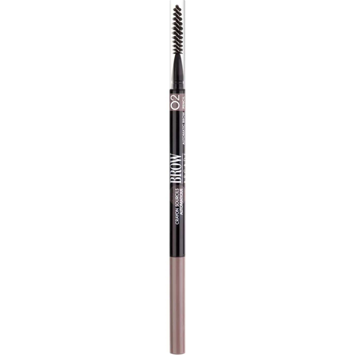 VIVIENNE SABO Карандаш для бровей Vivienne Sabo BROW ARCADE slim и щёточка-расчёска, тон 02, коричневый, 0,1гр.