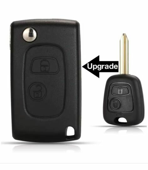 Корпус ключа 2 кнопки для Citroen Elysee Saxo Xsara Picasso Berlingo и Peugeot Boxer/Expert Partner, пустой неразрезанный