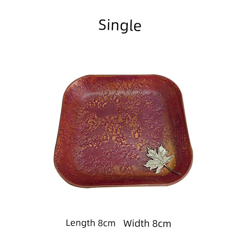 Одиночная квадратная чайная подставка из чистой меди с ручной гравировкой, устойчивая к теплу и нескользящая для чайной