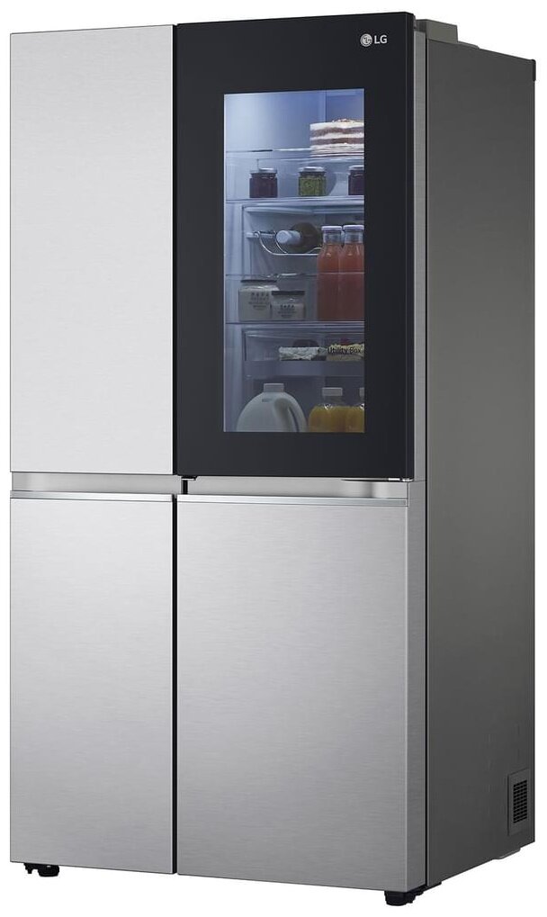 Холодильник Side by Side LG GC-Q257CAFV серебристый, размораживание - No Frost, дисплей
