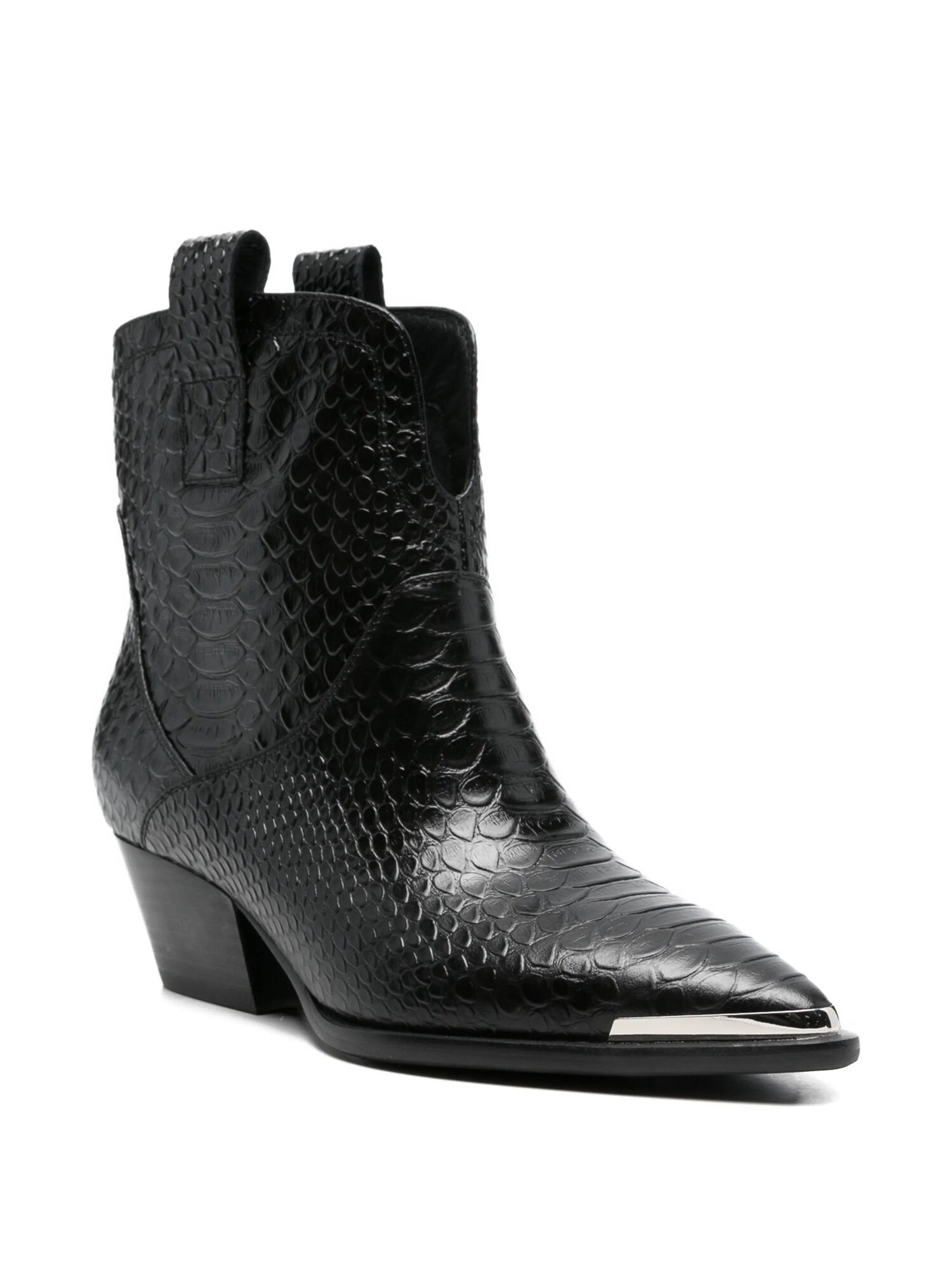 Ботильоны ADRIANNA FERETTI Snake-pattern boots, размер 41, black/black — фото 1