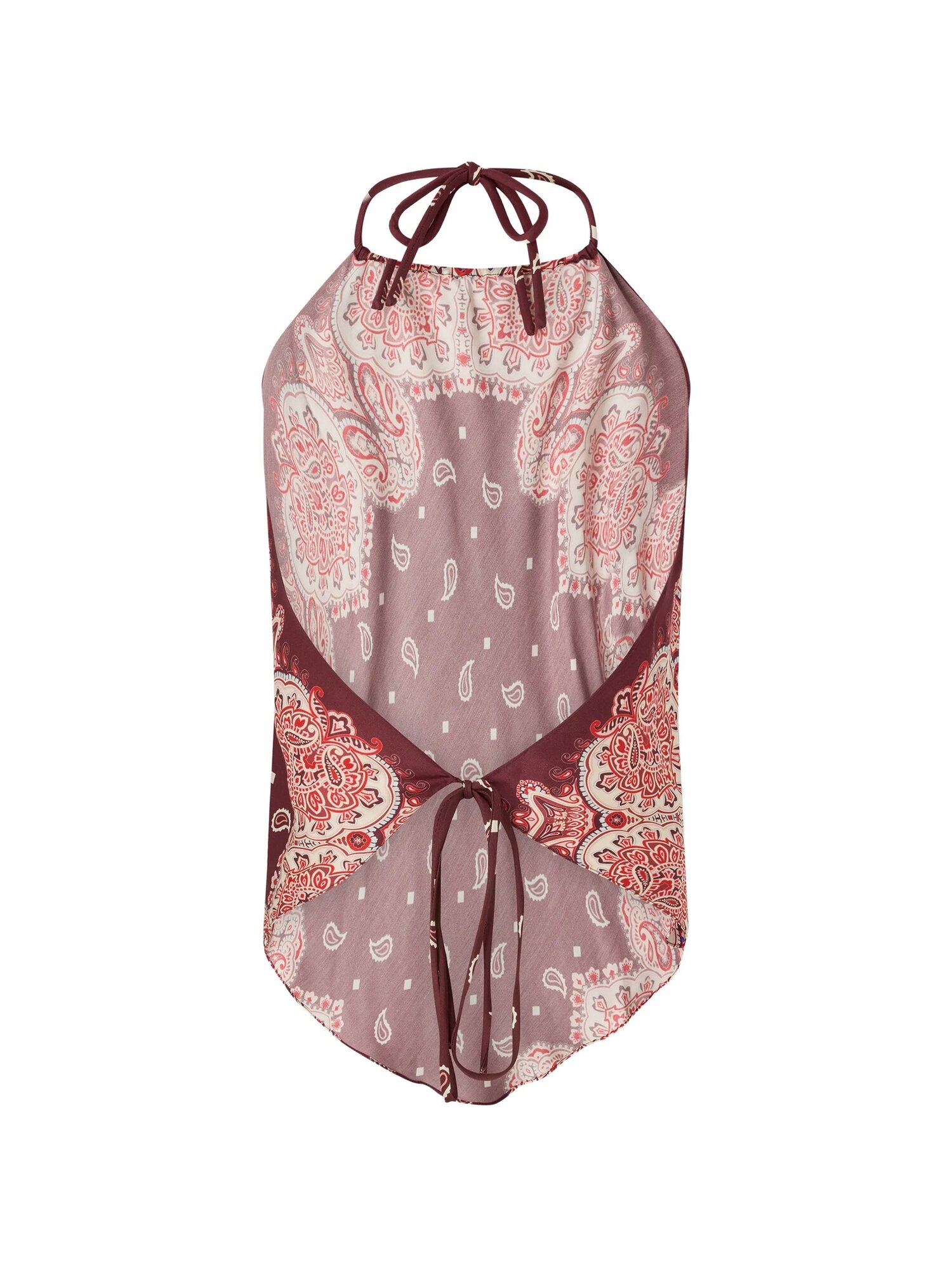Топ Pinko Paisley halterneck top, размер OneSize, red — фото 1