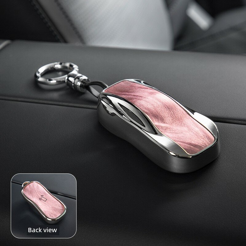 Чехол для ключа с автомобильной моделью и ТПУ материалом для Lynk & Co 08, Розовый, 1 шт