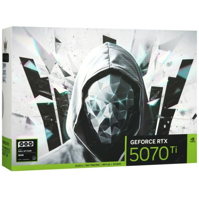 57IZN6MDDPWK KFA2 RTX 5070 Ti HOF OC Style White [PCIe 5.0, GPU 2295 МГц,16 ГБ GDDR7,256 бит,3 x,]