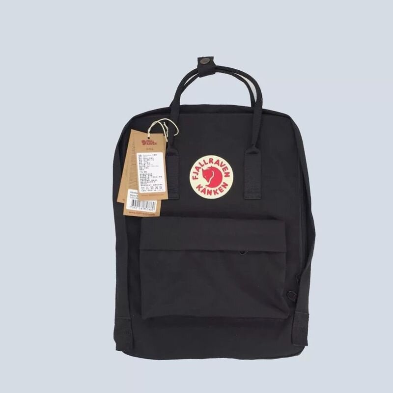 Рюкзак Kanken 16л/20л унисекс для школы, путешествий и походов, черный - 16л