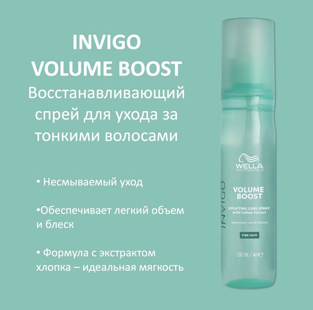 Wella Professionals Спрей-уход для прикорневого объема волос INVIGO Volume Boost Uplifiting Spray/plifiting Spray, 150 мл