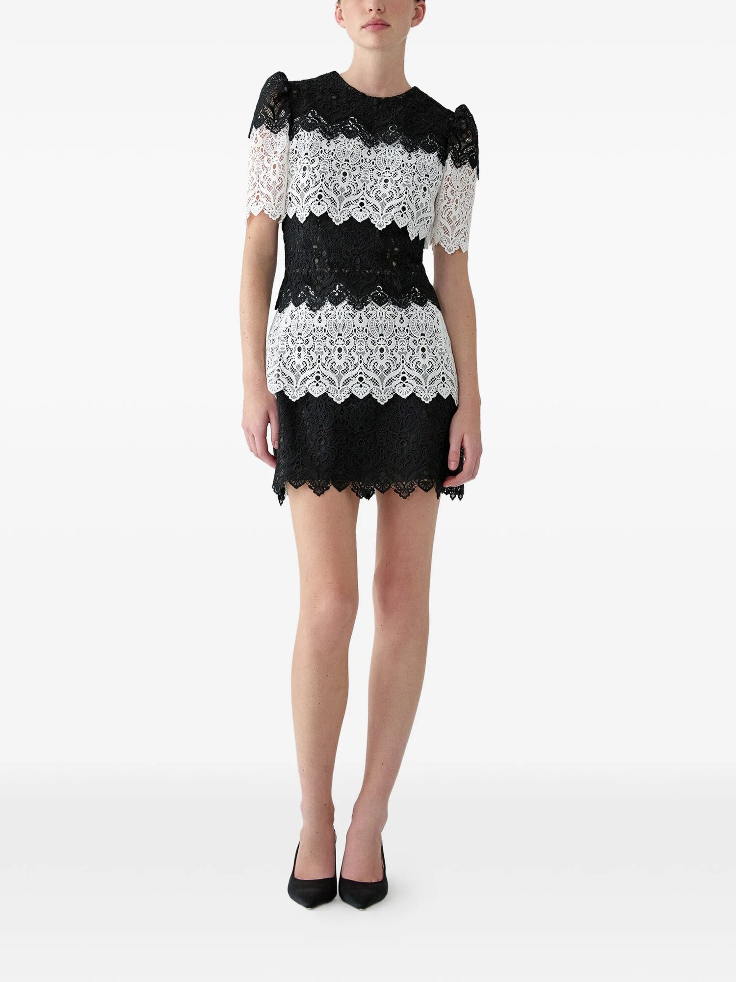Платье CAROLINA HERRERA Lace-trim mini dress, размер 4 — фото 1
