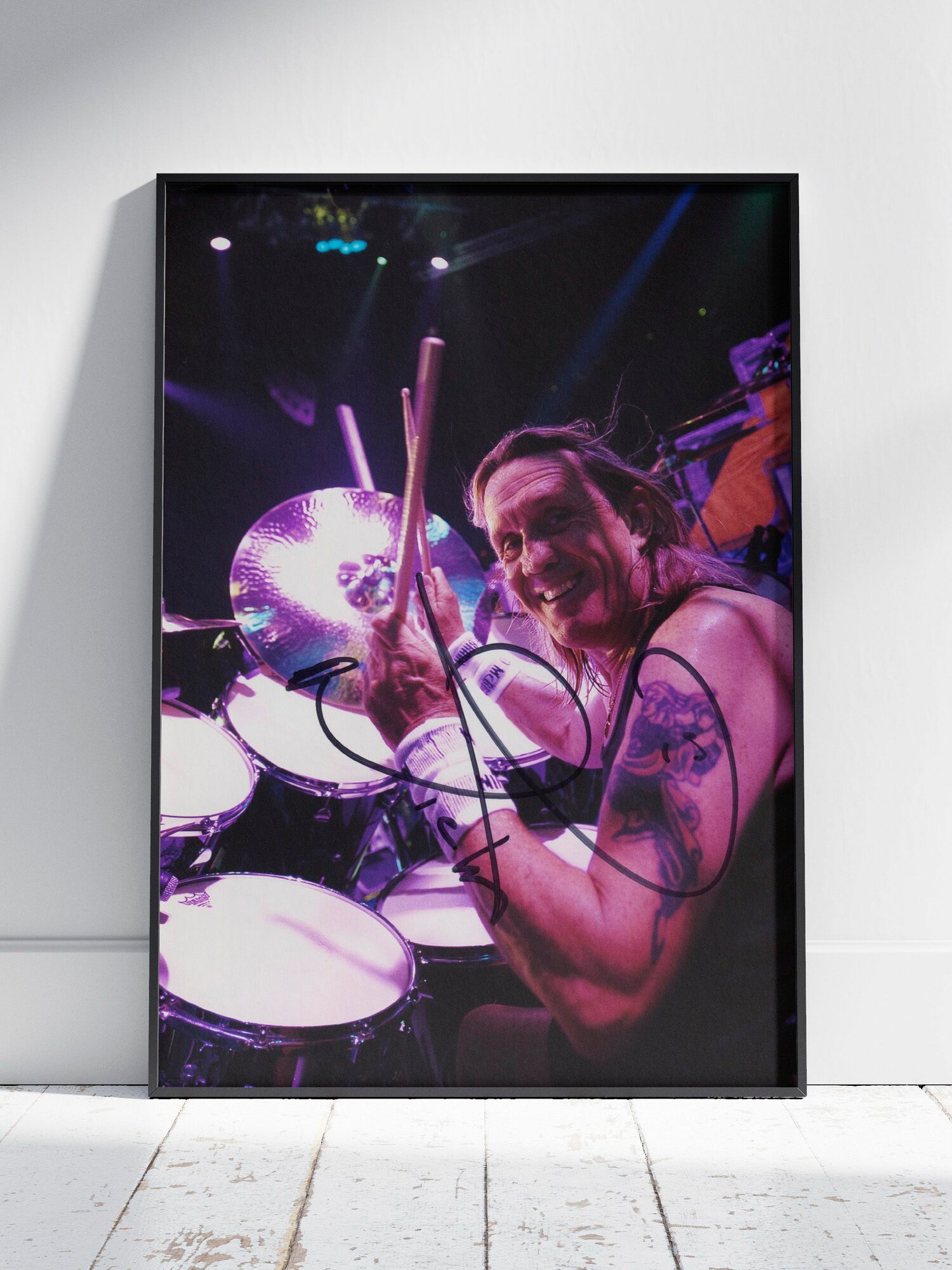 Плакат на стену для интерьера Айрон Мейден (Нико МакБрейн - Nicko McBrain) - Постер по музыке и артисту формата A3 (30x42 см)