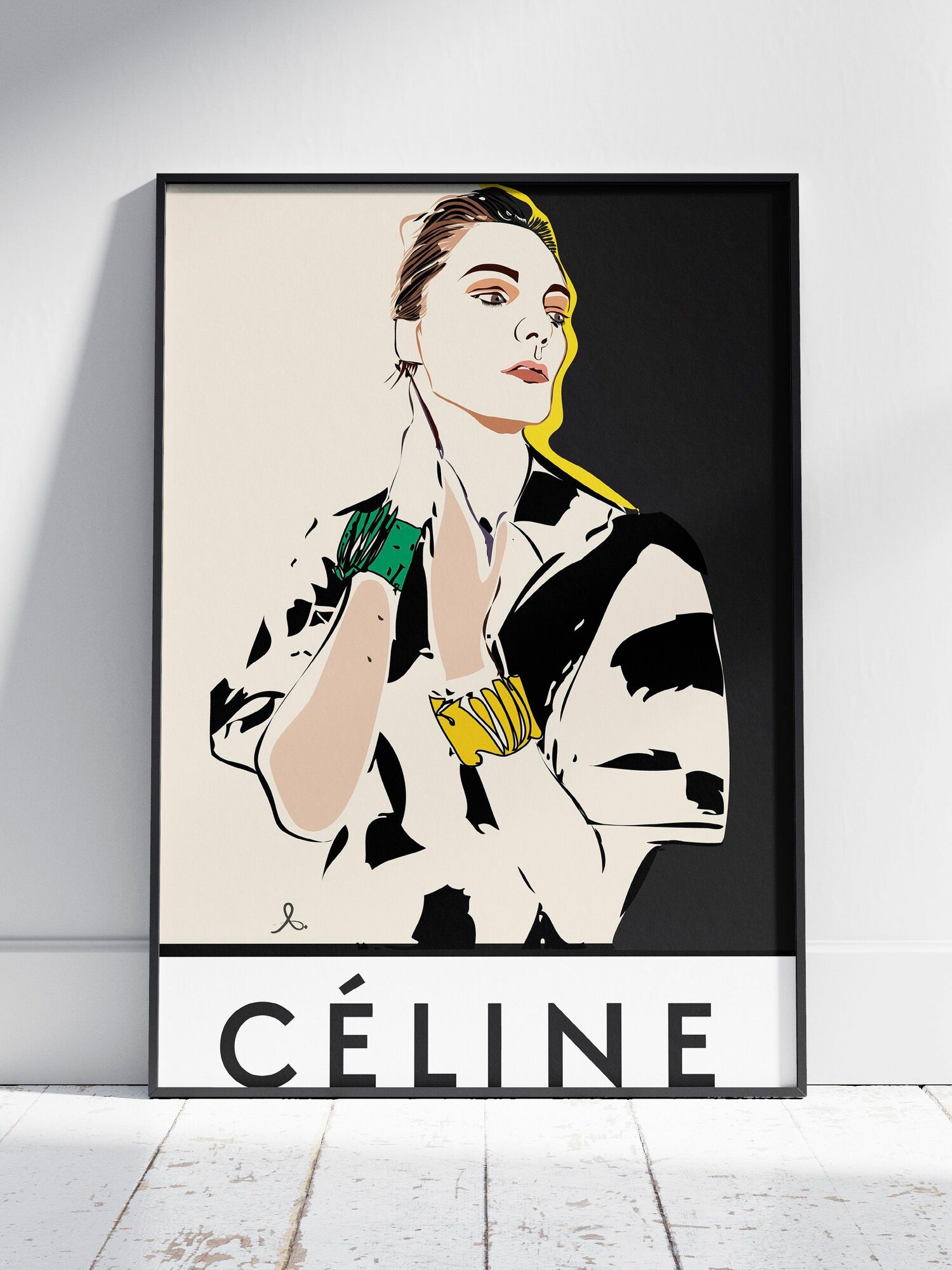 Плакат на стену для интерьера Селин (Celine 11) - Постер по модели, бренду и моде формата A4 (21x30 см)