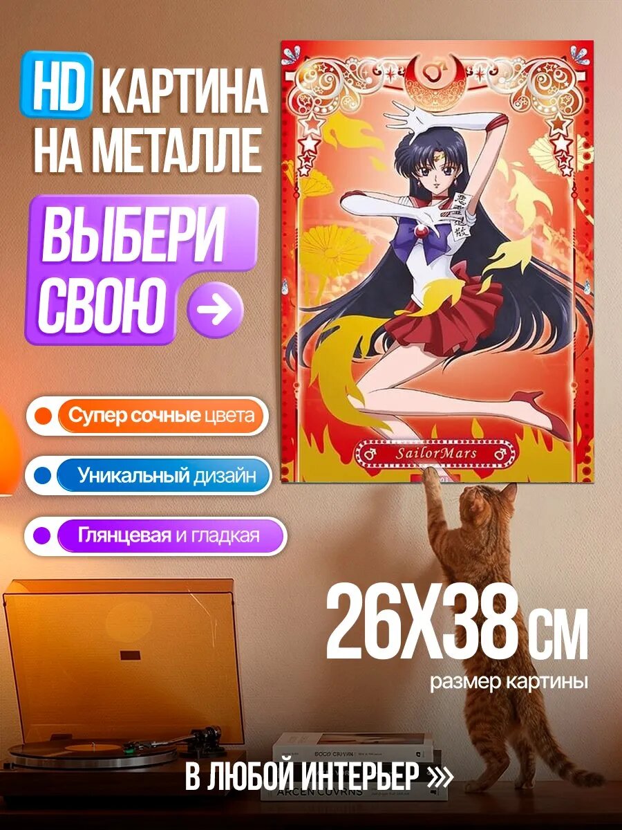 Картина на HD металле Сейлор Марс