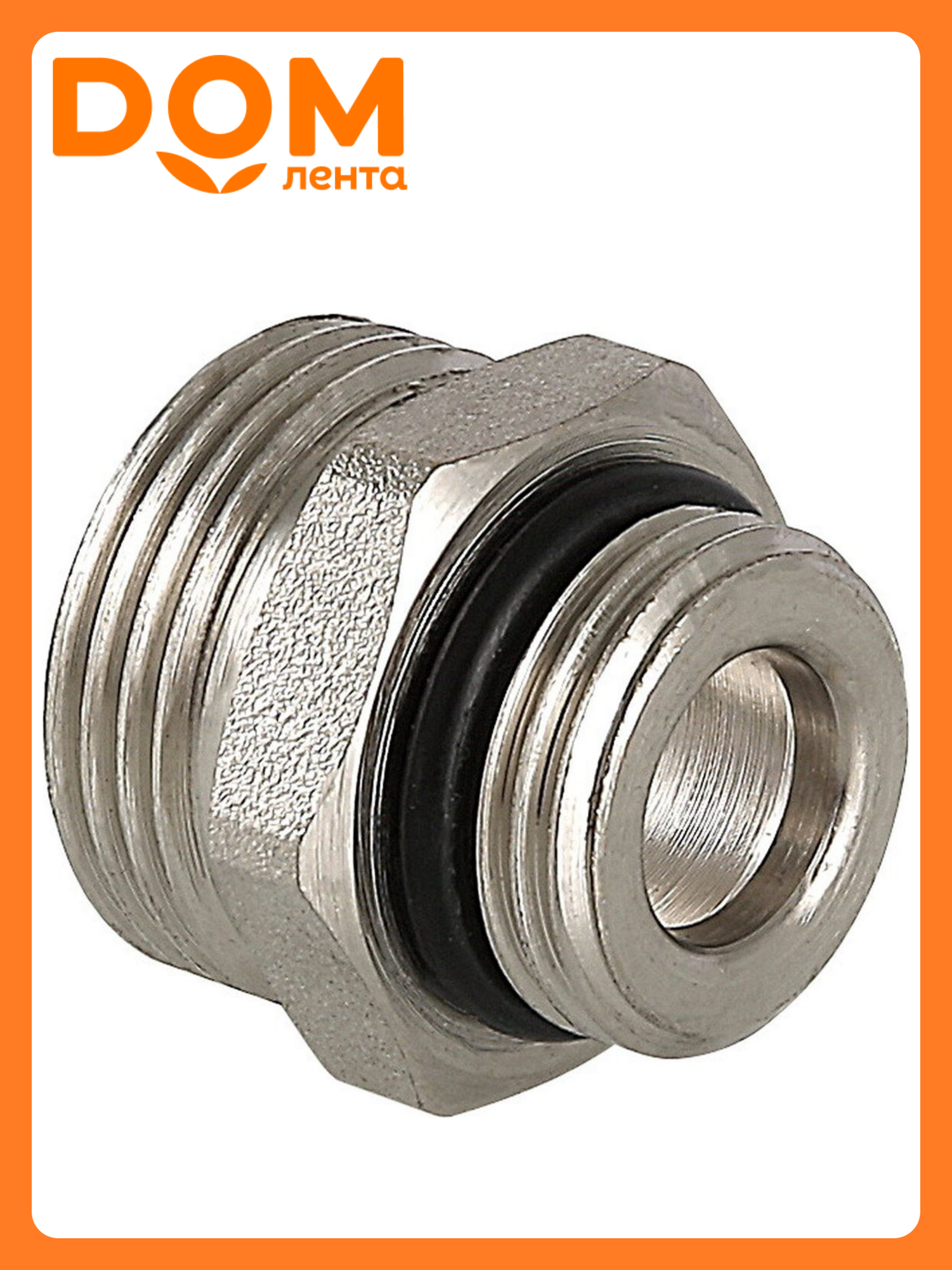 Переходник VALTEC, 1/2", латунь никелированная, резьба, водоснабжение / отопление