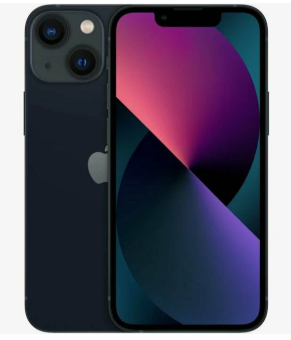 Смартфон Apple iPhone 13 mini 128 ГБ RU, nano SIM+eSIM, тёмная ночь, б/у, уценка