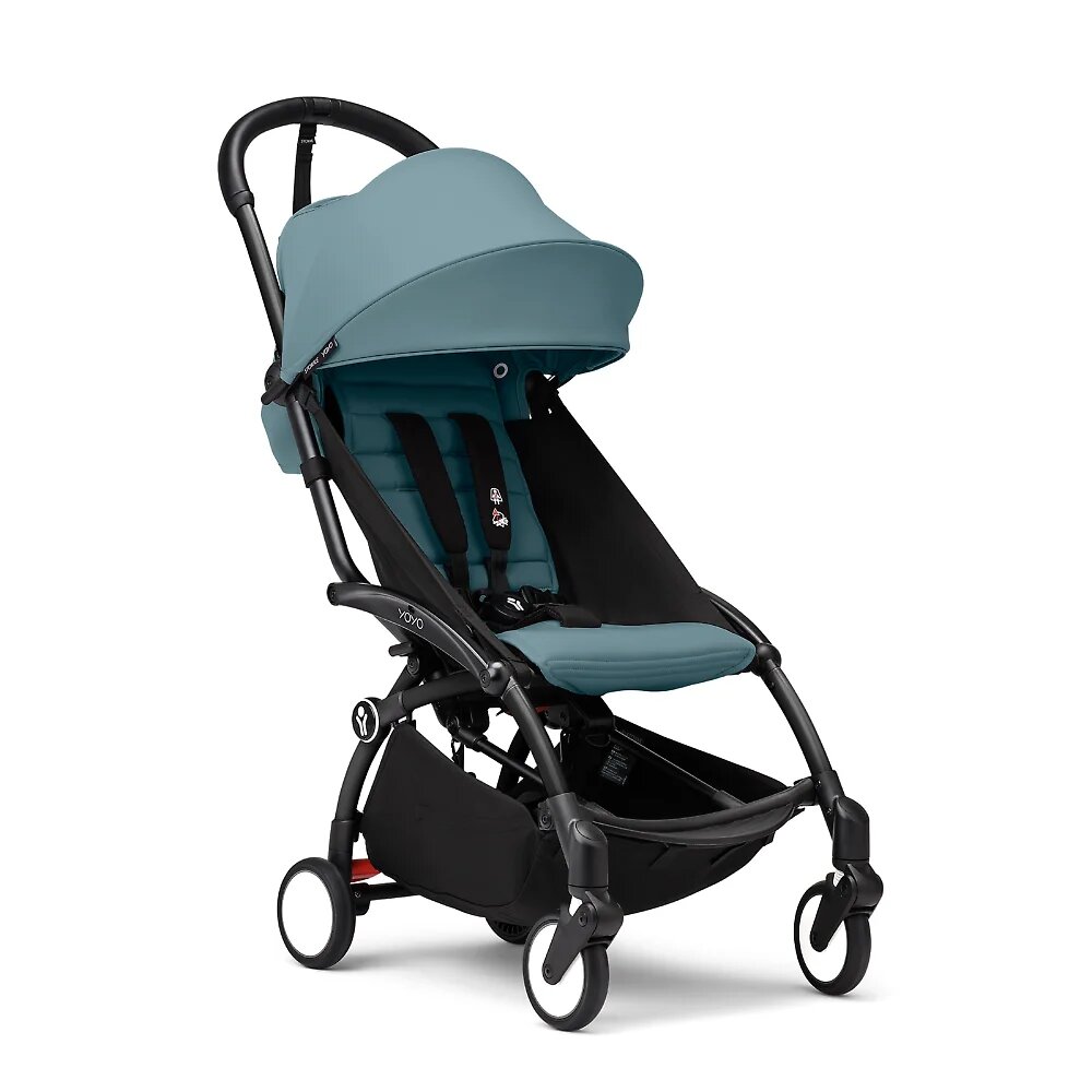 Прогулочная коляска Stokke YOYO 3 Black 6+, цвет Aqua (Бирюзовый), артикул производителя 646002 / 646409