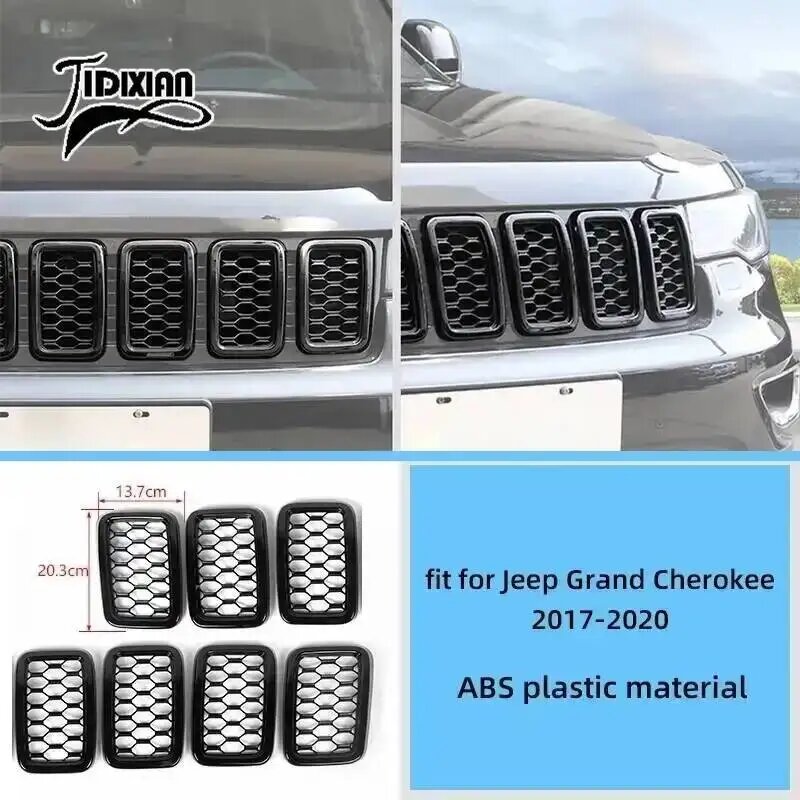 Сетчатый чехол для решетки Jeep Grand Cherokee 2017-2020, C black