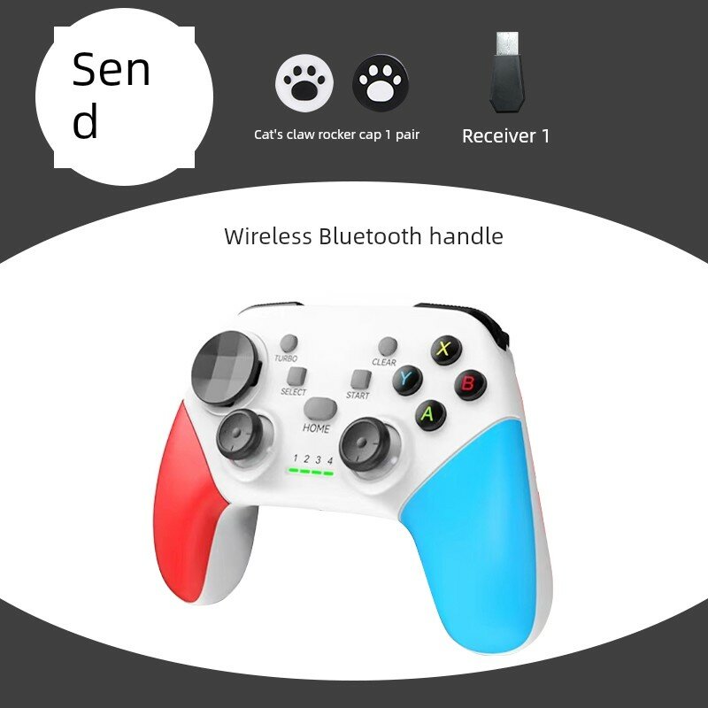 Беспроводной геймпад Bluetooth для ТВ/проектора — белый, красный и синий с вибрацией