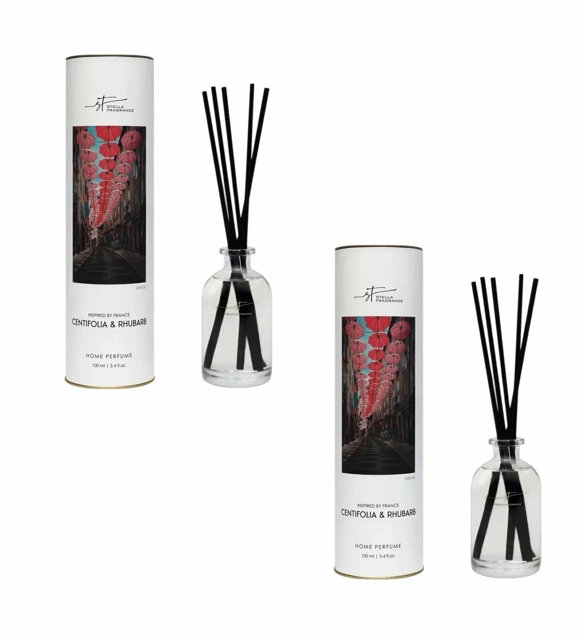 Диффузор Stella Fragrance тубус Centifolia & Rhubarb, 100мл 2шт