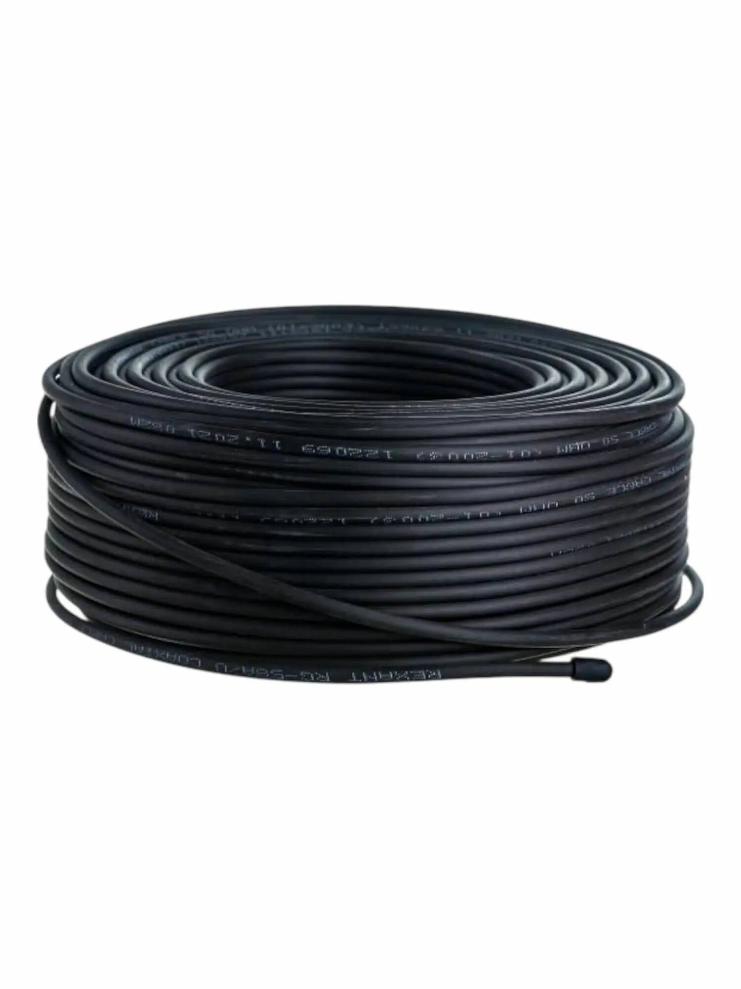 Коаксиальный кабель RG-58 сталь омедненная CCS, черный, 100 м