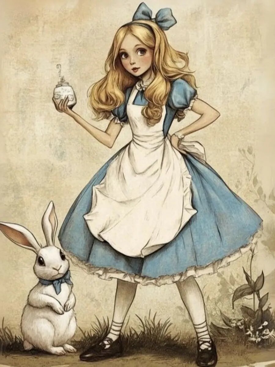 Картина по номерам на холсте Алиса в стране чудес 40*50 см