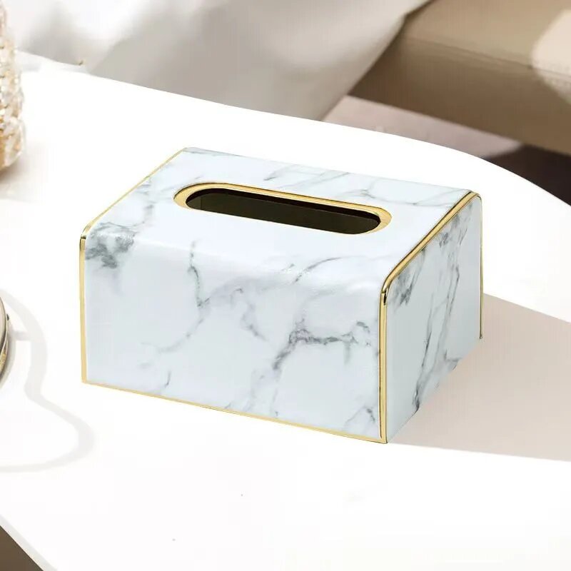 Салфетница Milano Estetica Premium золотого цвета для салфеток из экокожи 1 шт. 19x13x9 см — фото 1