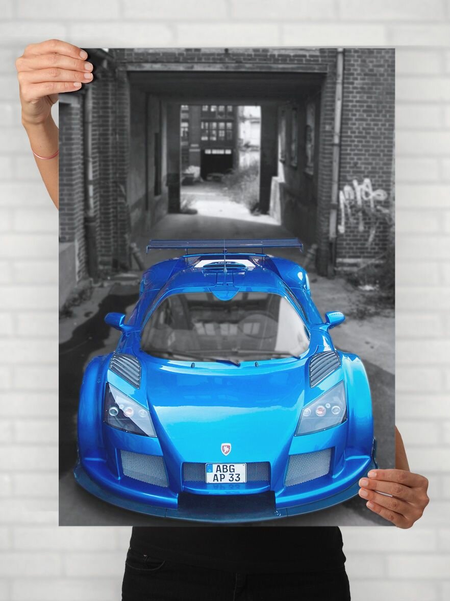 Плакат на стену для интерьера Легенды Авто (Гумперт Аполло - Gumpert Apollo 3) - Постер по машине формата A1 (61x84 см)