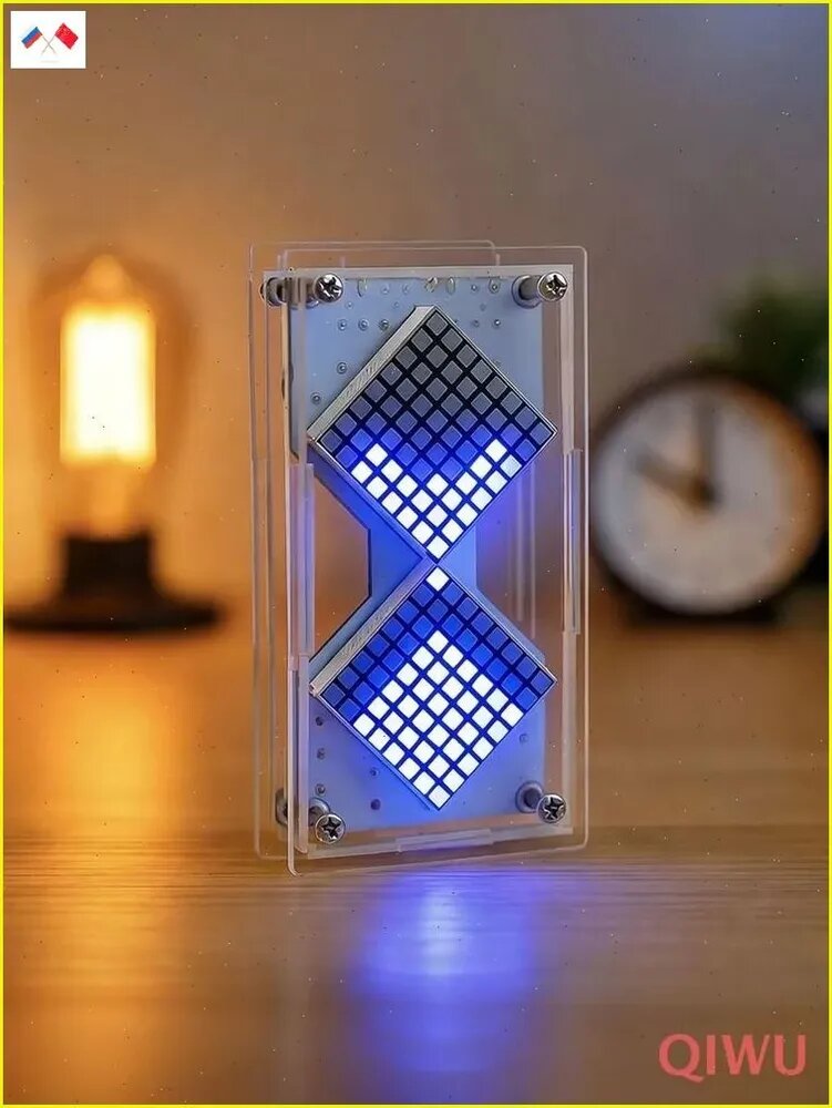 Электронные песочные часы DIY Настольные часы с LED подсветкой, таймер от 1 до 99 минут, пластиковый корпус