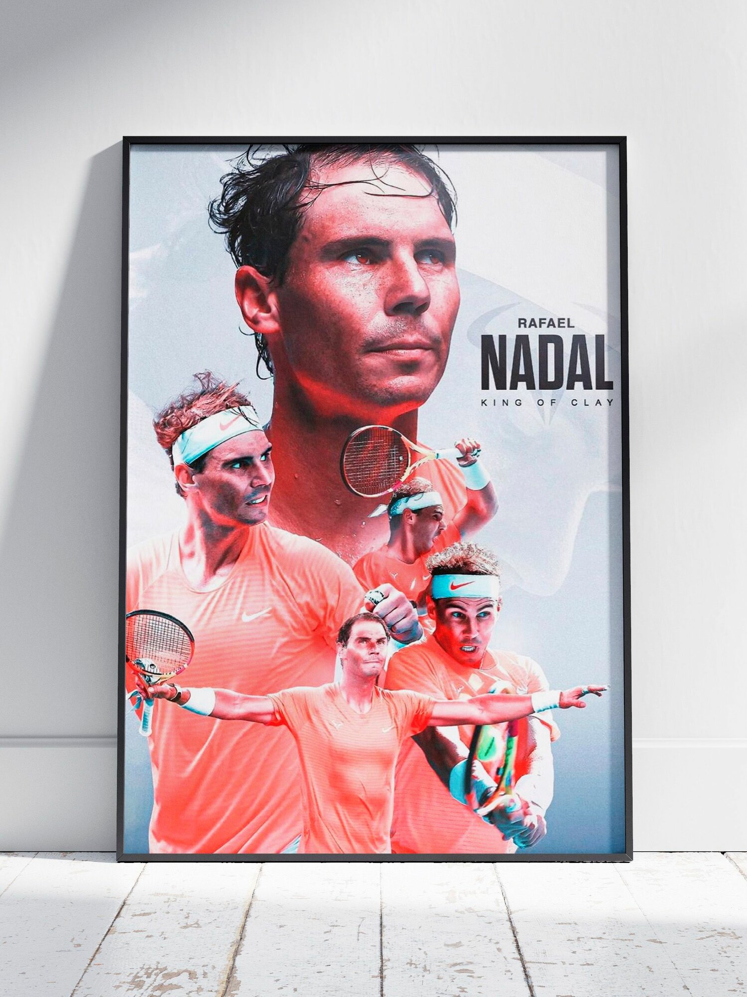 Плакат на стену для интерьера Лучшие Теннисисты (Рафаэль Надаль - Rafael Nadal 1) - Постер по спорту и физической активности формата A4 (21x30 см)
