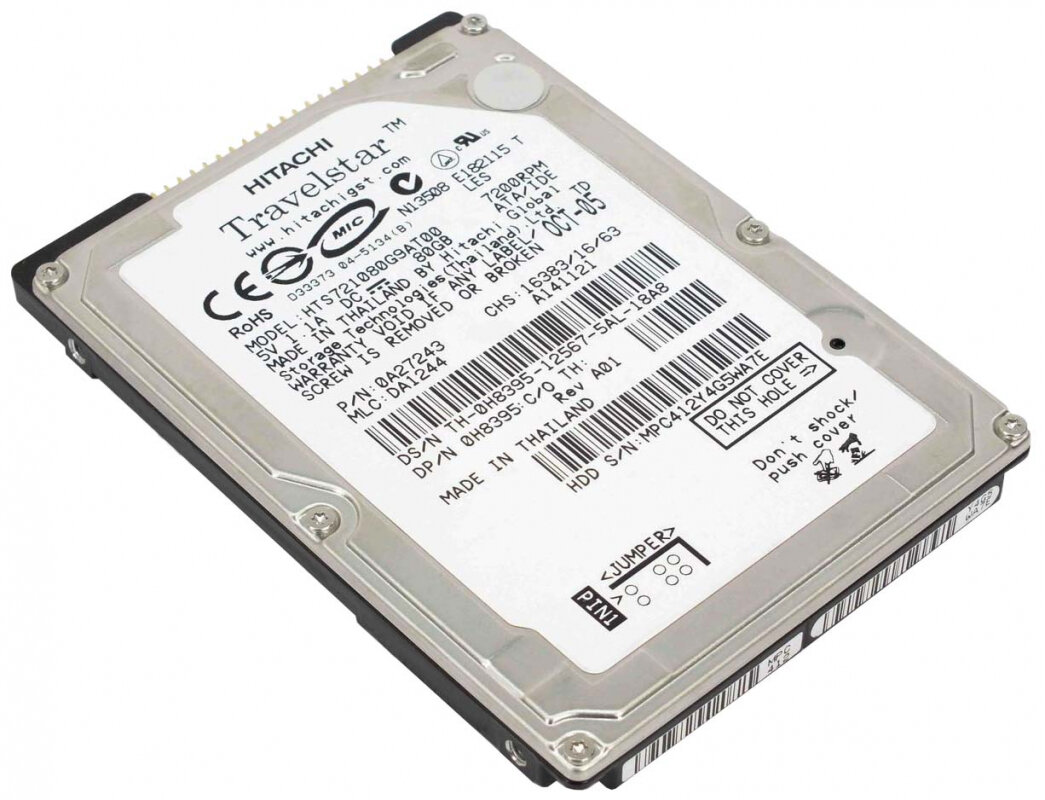 Жесткий диск Hitachi H8395 80Gb 7200 IDE 2,5" HDD