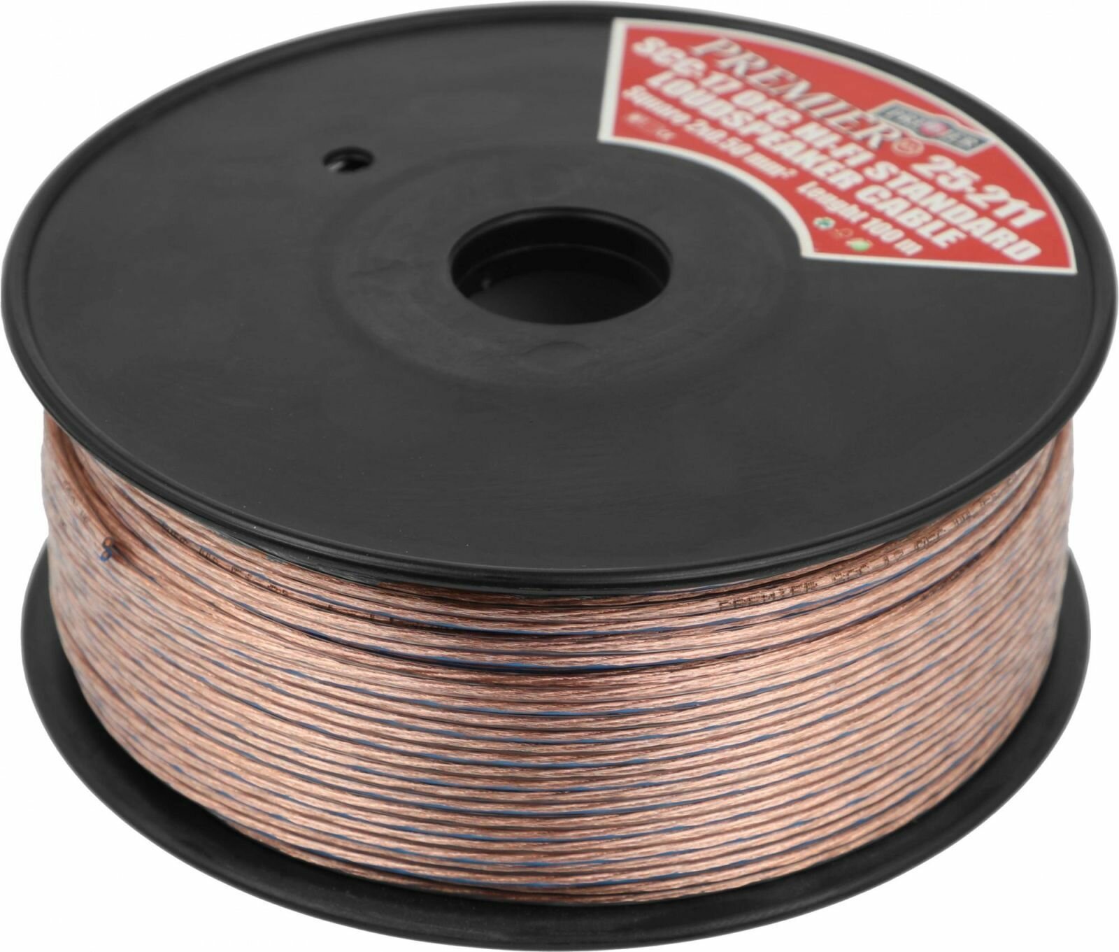 Кабель акустический PREMIER SCC-17 BC, 100 м, медь, прозрачный (25-211 100)