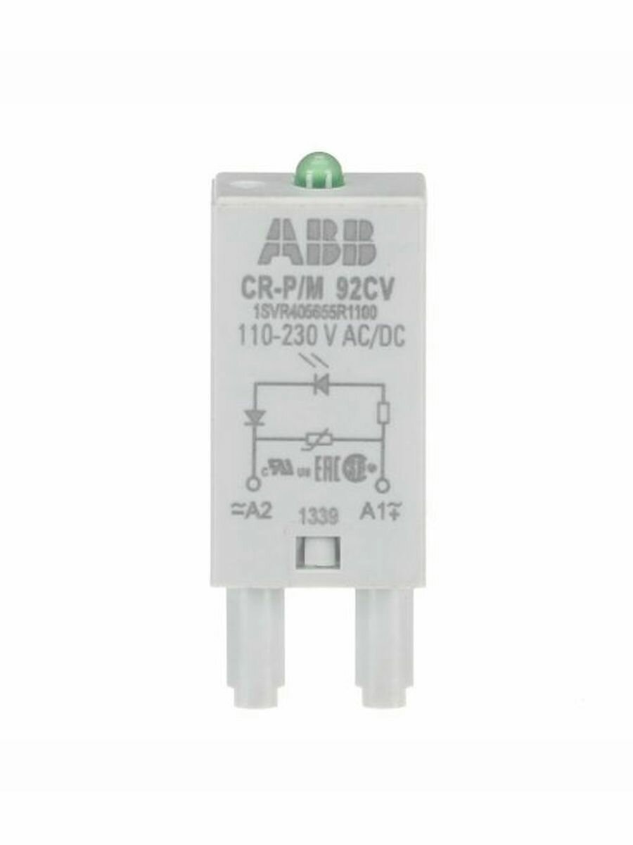 Варистор и LED зеленый 110-230B AC/DC CR-P/M-92CV 1SVR405655R1100