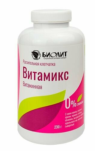 Витамикс растительная клетчатка с витаминами Биолит, 230 гр