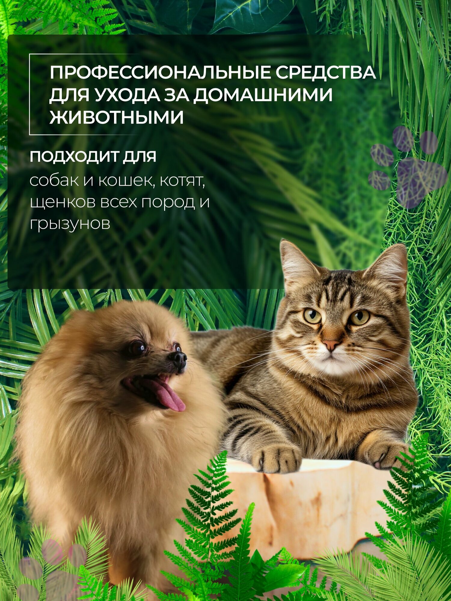 Amigo Шампунь для глубокой очистки шерсти собак и кошек, 300мл