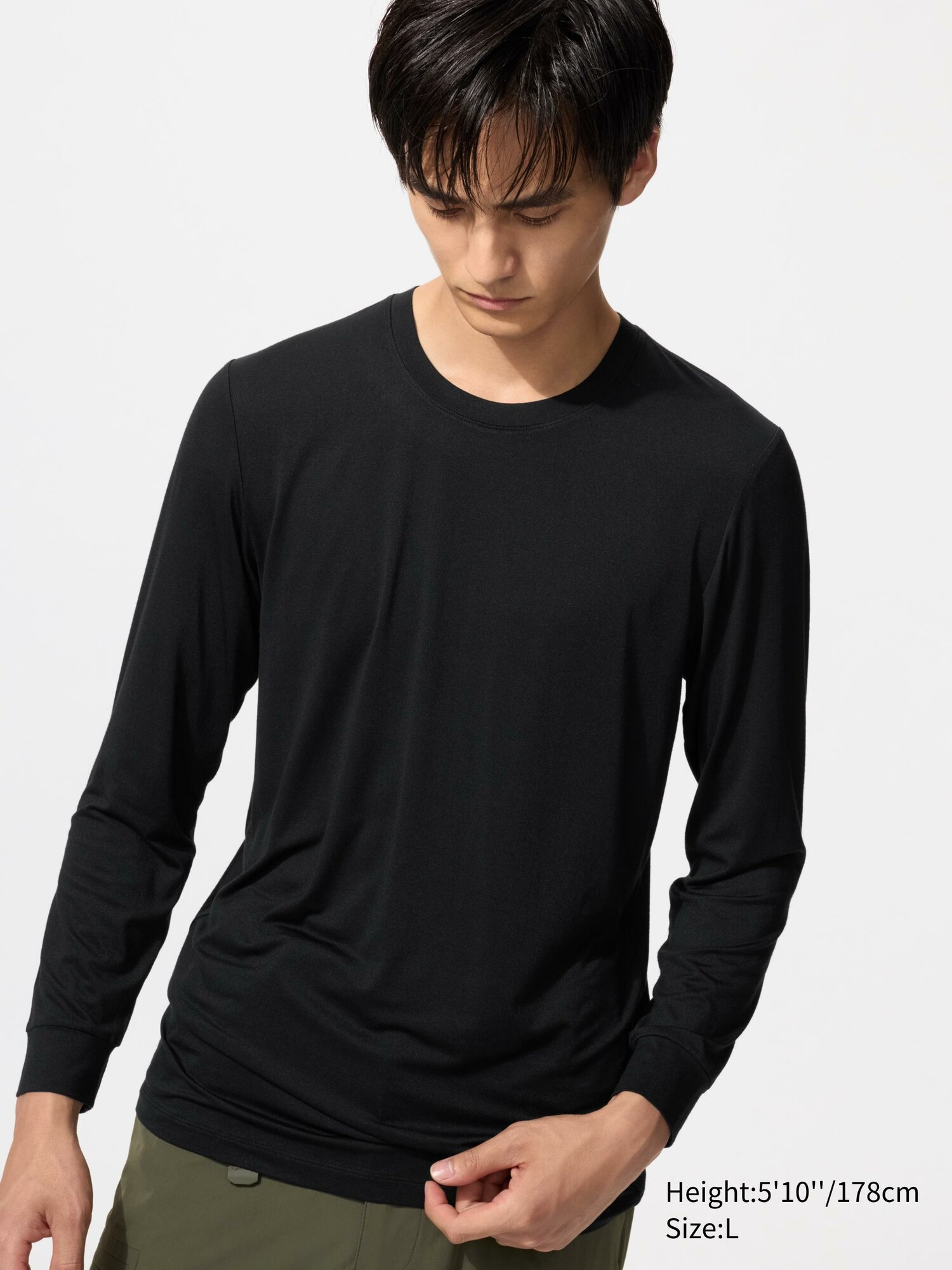Футболка Heattech V Neck T-shirt Long Sleeve