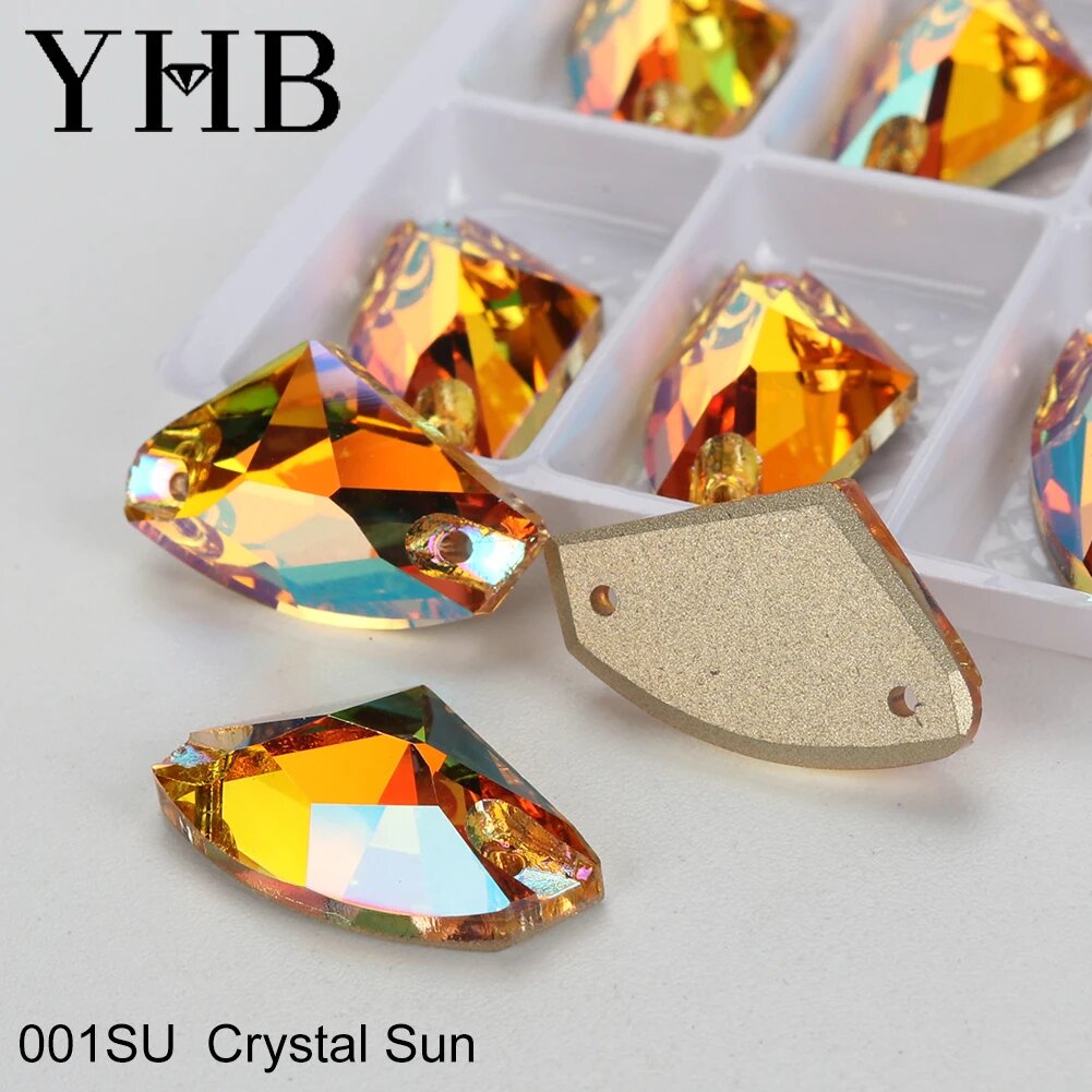 Стразы YHB Crystal Sun 001SU, 5мм и 10мм, 72шт