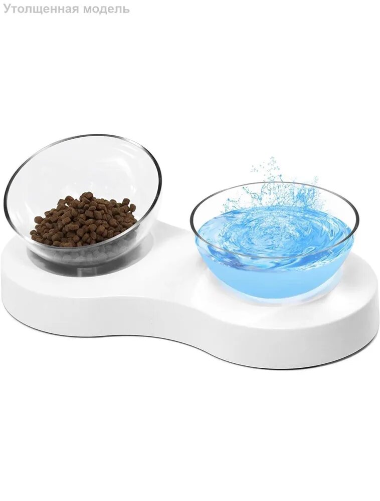 Миски на подставке для животных, двойная миска для кошек и собак ELS PET
