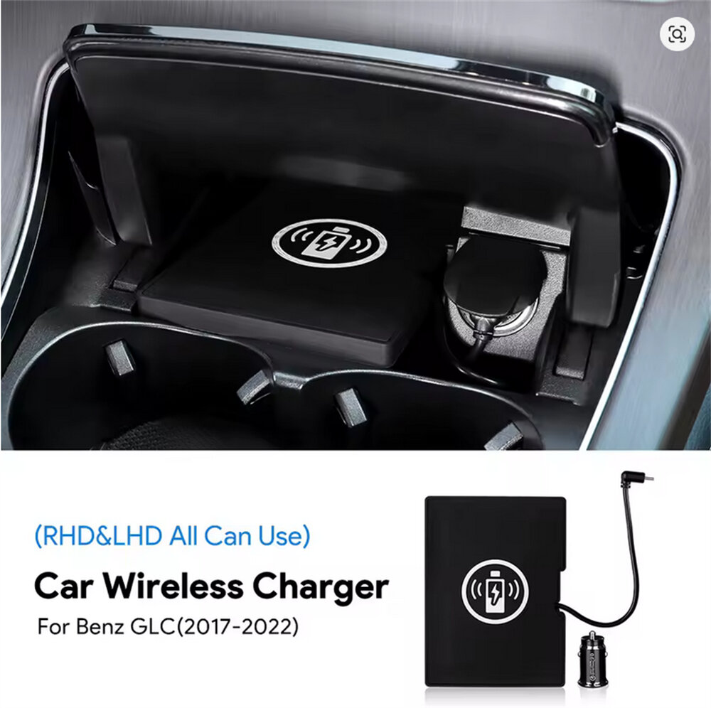 For Mercedes Benz GLC 2017-2022 Car Wireless Charger Phone Fast Charging Pad Mat