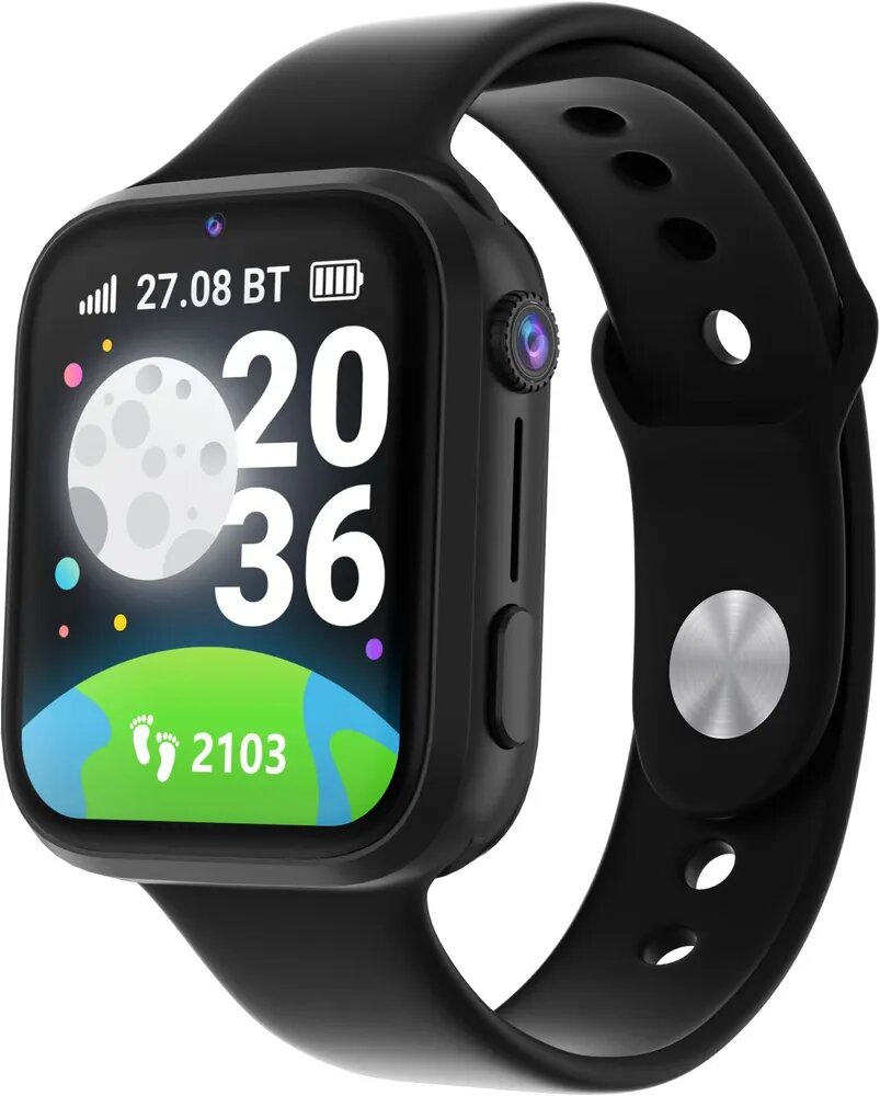 GEOZON Fun Умные часы для детей, 46мм, черные