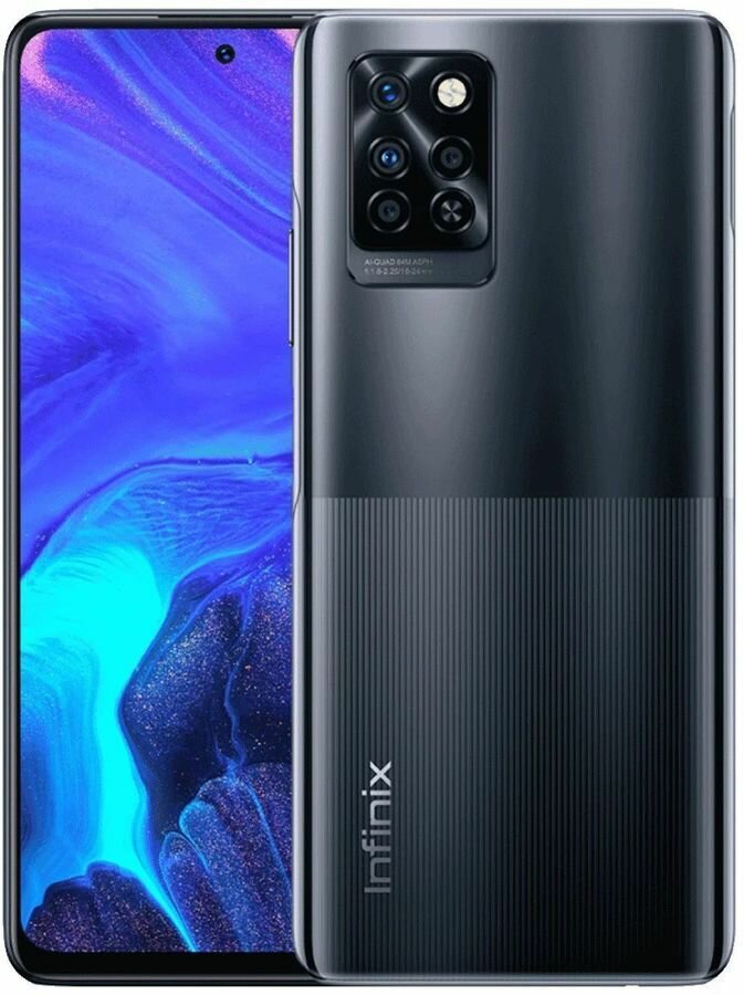 6.95" Смартфон INFINIX Note 10 Pro 8/128ГБ (X695C) черный - 8 х 2,05ГГц, 8 ГБ, 2SIM, IPS, 2460x1080, камера 64 МП+8 МП+2 МП, 4G, GPS, 5000 мAч