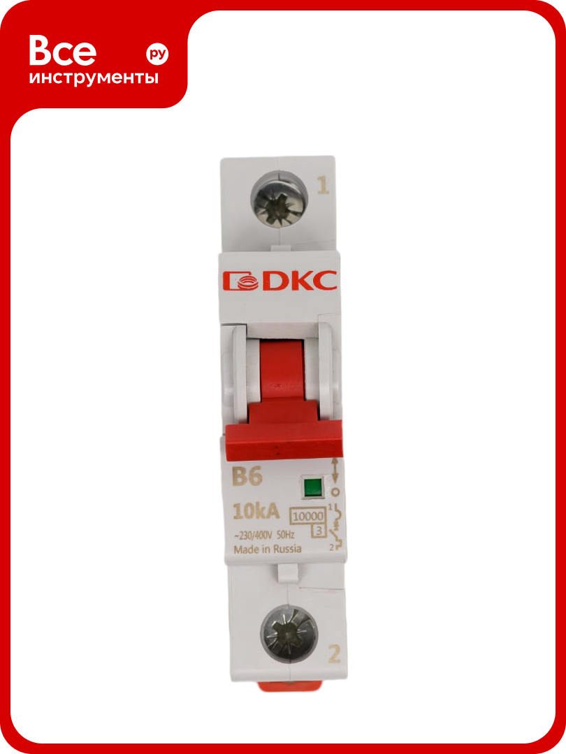 Автоматический модульный выключатель DKC YON MD63 1P 6А B 10kA MD63-1B6-10