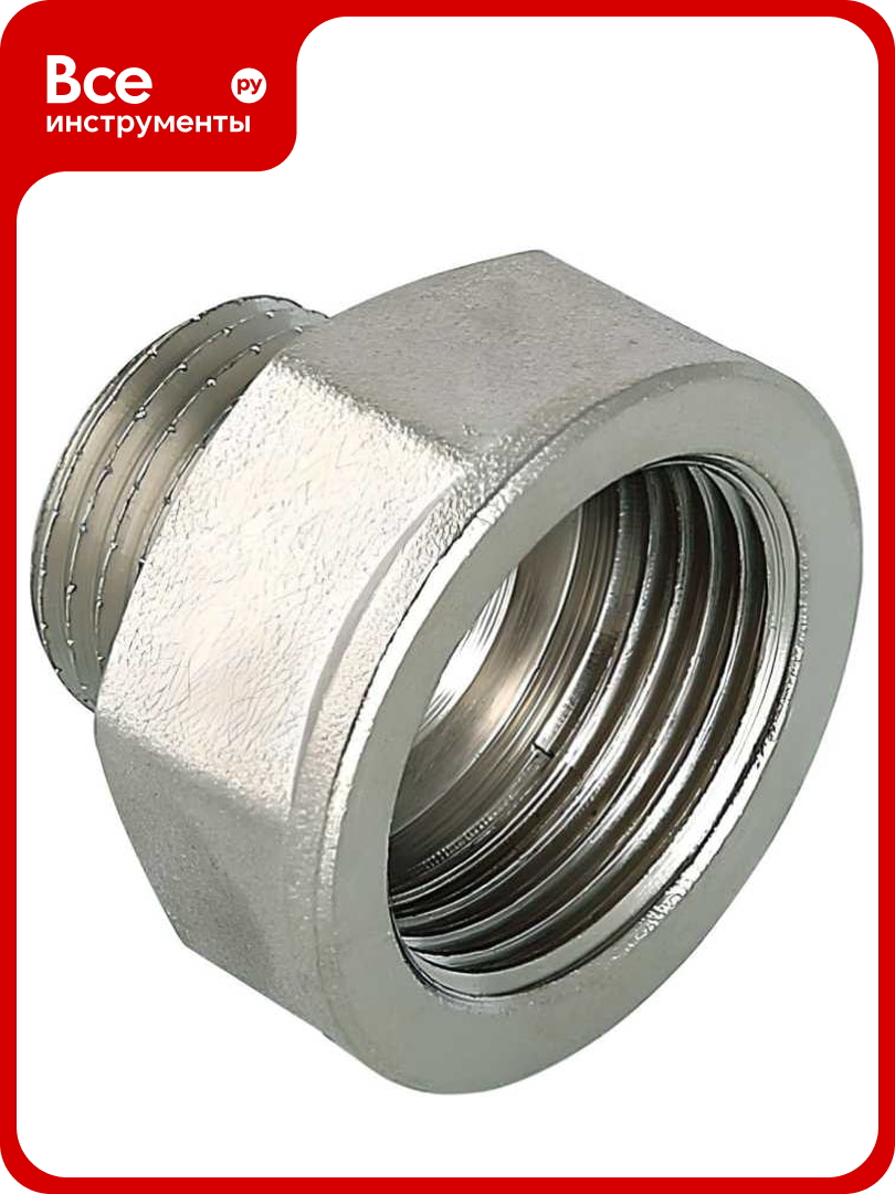 Переходник ViEiR никелированный 2шт 1/2 штуцер × 3/4 гайка для перехода на внутреннюю резьбу SFHN34