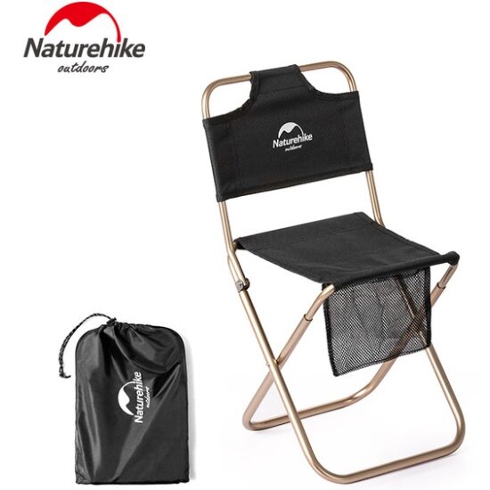 Кресло туристическое Naturehike MZ01, складное, черное NH18M001-Z-B