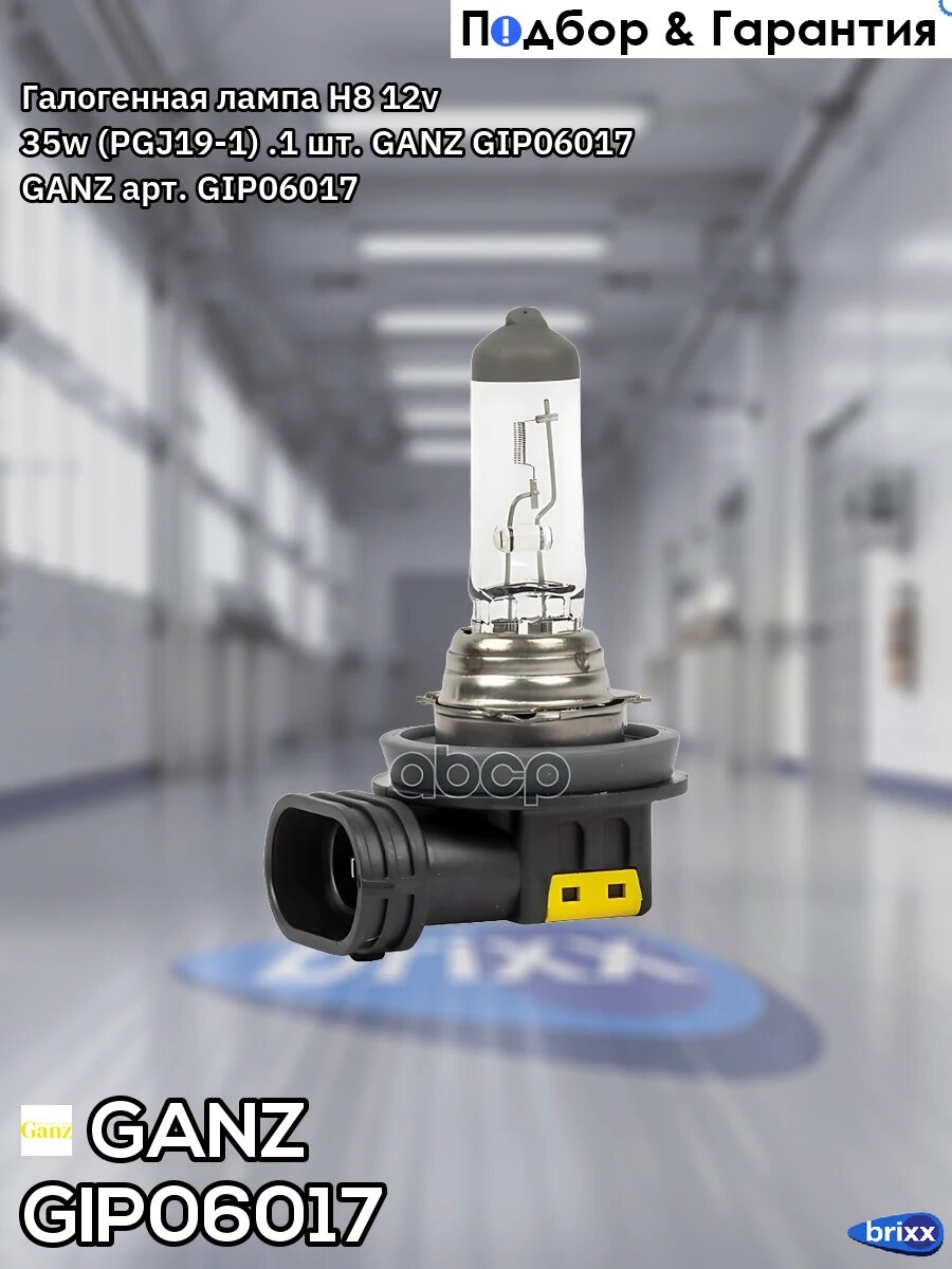 Галогенная лампа H8 12v 35w (PGJ19-1) .1 шт. GANZ GIP06017 GANZ арт. GIP06017
