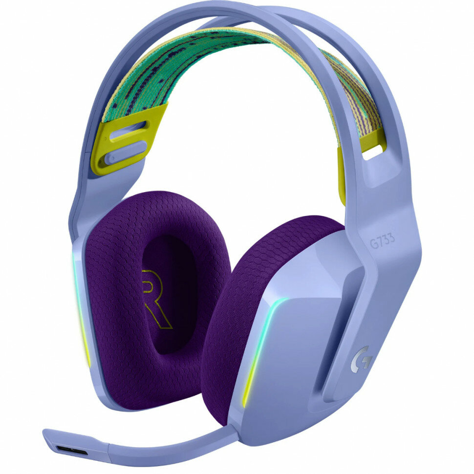 Игровая гарнитура Logitech G733 RGB Lightspeed Wireless, сиреневый