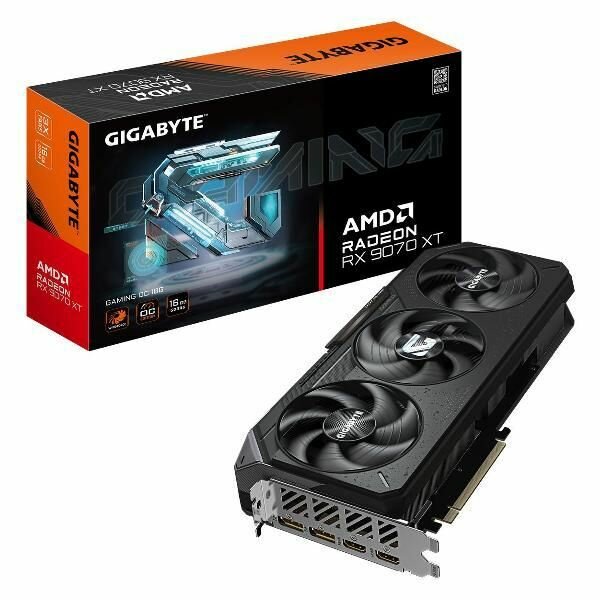 Видеокарта GIGABYTE RX9070XT GAMING OC 16GB GDDR6 256bit 2xDP 2xHDMI