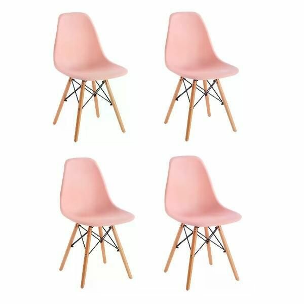 Стул обеденный СтулБержи для кухни Eames, фламинго (комплект 4 шт)