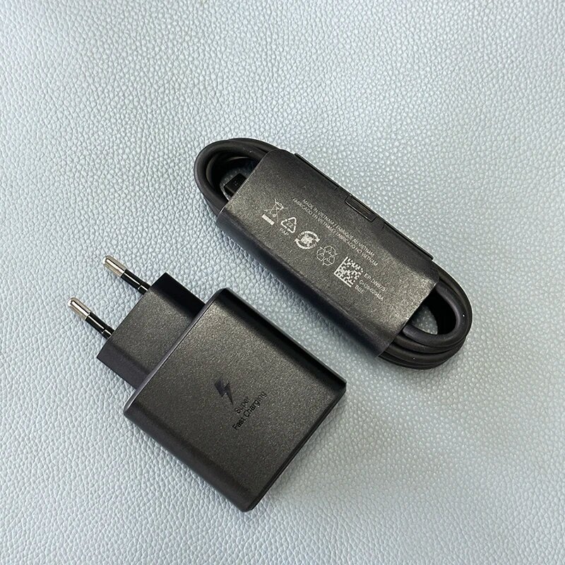 Оригинальное Зарядное Устройство Samsung 45W Super Fast Charge С Адаптером EU/US И Кабелем USB-C Для Galaxy S24 Ultra, S25 Ultra